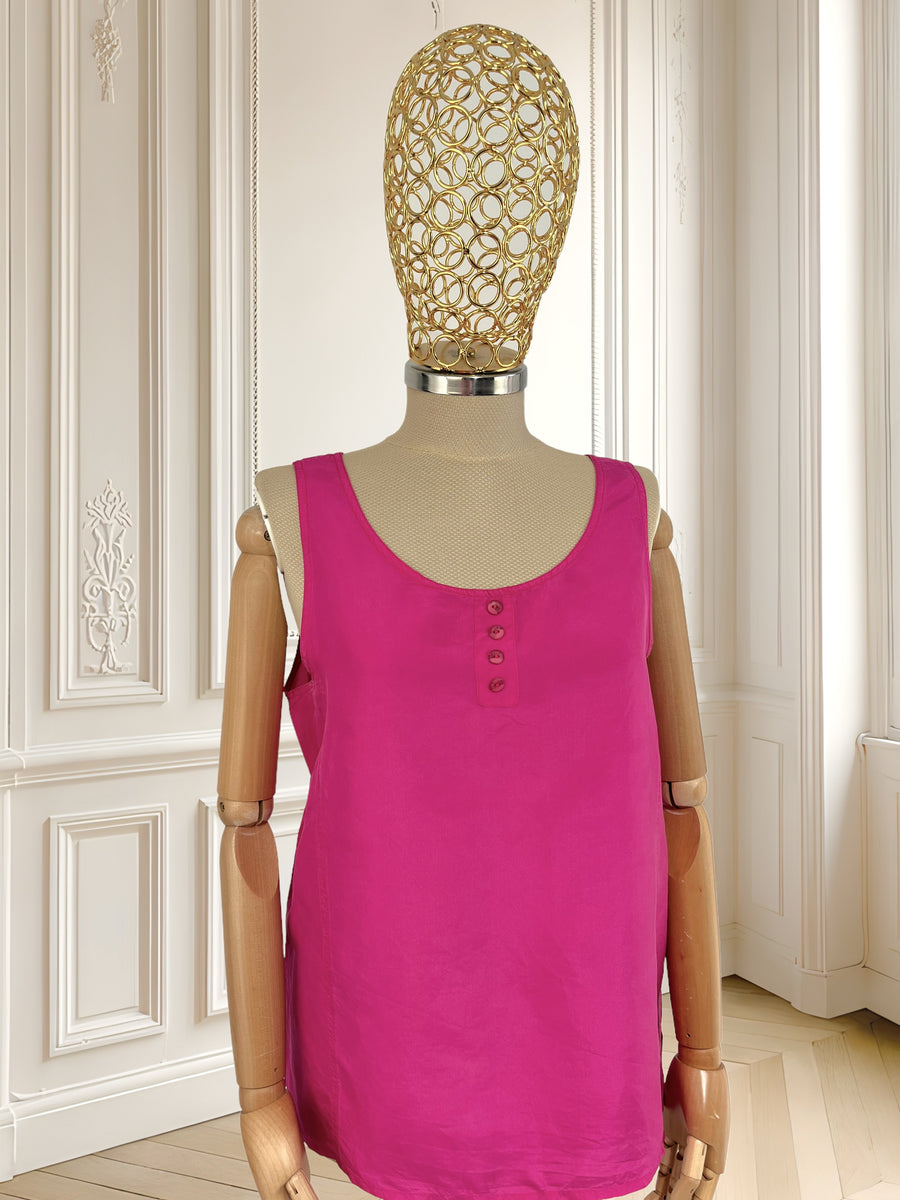 Maiou ciclam din mătase naturală mărimea M – vintagecollection.ro